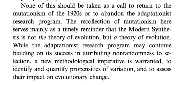 Some thoughts on the conceptual immune system of the “Synthesis ...